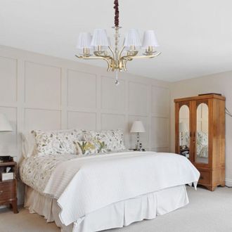 Ideal Lux Ideal Lux - Pegaso - Suspension &agrave; 8 bras multiples, laiton satin&eacute;