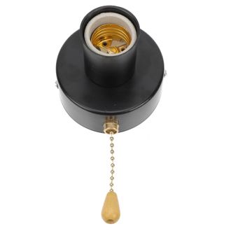 Hemobllo 1Set Zugschalter 3-Wege Fassung Lampenfassung Sockel Mit Zugkette Lampenfassung Deckenleuchte Lampenfassung Wandlampensockel Kette Glühbirnensockel La