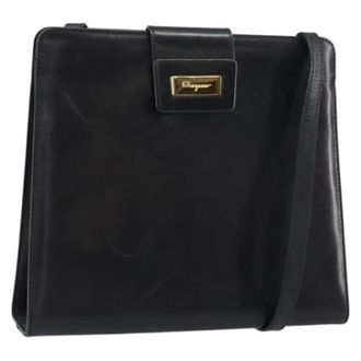 Ferragamo Sac bandouli&egrave;re en cuir Pre-owned - Femme - Pre-owned - Noir - Taille: ONE Size