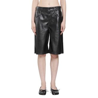 Maison Margiela Leather-effect Bermuda Shorts