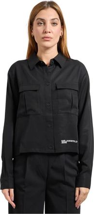 Karl Lagerfeld Femme, Blouses et Chemises, Noir, Taille: 40 FR Chemises noires