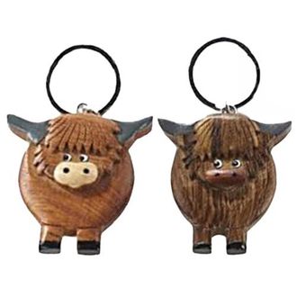 Generic Porte-cl&eacute;s vache - Accessoires en forme de vache avec d&eacute;tails, porte-cl&eacute;s vache Highland | Accessoires artistiques pour f&ecirc;tes de No&euml;l, amis, fans, con