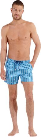 HOM Hom Herren Goeland Badeshorts Boardshorts, Blaue Streifen mit Möwen, 50
