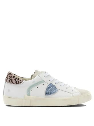 Philippe Model Low-Top Sneaker - Low-Top Leather Sneakers With Unique Accents - Gr. 35 (EU) - in Grau - f&uuml;r Damen