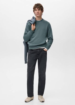 Mango Sweat en coton int&eacute;rieur soft-touch bleu de prusse - Homme - XXL - MANGO MAN