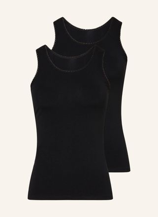 Schiesser 2er-Pack Tops Modern Multipacks schwarz