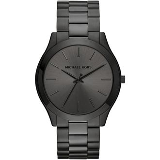 Michael Kors Slim Runway MK8507 44mm Schwarze ionenplattierte Edelstahl Damenarmbanduhr