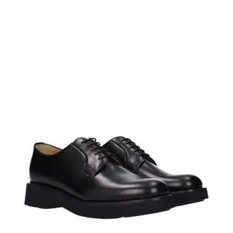Churchs Womens Black Leather Oxfords And Derbies Shoe