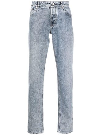 Brunello Cucinelli jean slim &agrave; taille basse - Bleu