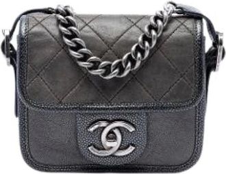 Chanel Pre-owned Vintage Quilted Crossbody Bag - Femme - Pre-owned - Gris - Taille: ONE Size
