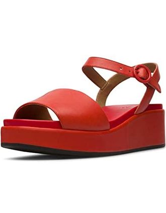 Camper 2-Strap Sandales pour Femme, Rouge 030, 37 EU