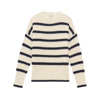 Ines De La Fressange Femme, Pulls, Beige, Taille: 44 FR Pull Maelia &agrave; rayures