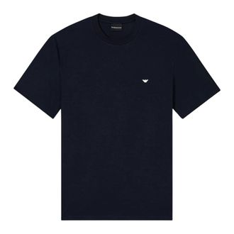 Emporio Armani Regular Fit Logo T-Shirt - - Tops - Herren - Blau - XS
