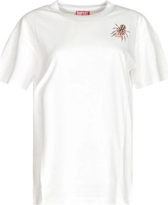 Diesel Homme, Tops, Blanc, Taille: 2XL Diesel T-shirts et Polos