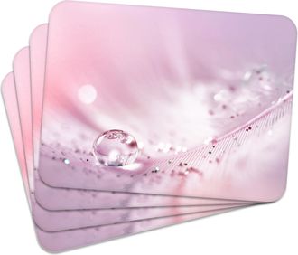 MG Design Set aus 4 Kork-Platzsets - Soft Glow - 30 x 40 cm - hitzebest&auml;ndig & abwischbar, mit Korkr&uuml;ckseite