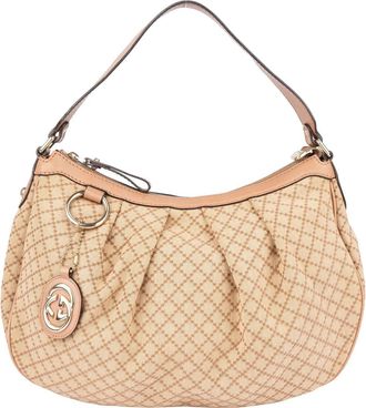 Gucci Crossbody Bags - Gucci Diamante Monogram Sukey Handbag - Gr. unisize - in Beige - f&uuml;r Damen