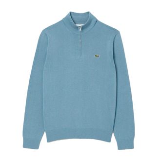 Lacoste Sweatshirt f&uuml;r Herren, mit kurzem Rei&szlig;verschluss (Blau)