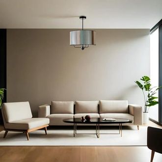 Opviq Elegant Metal Chandelier, 45 cm Diameter, 70 cm Height | E27 Socket, Max 40W | Stylish Lighting for Home & Office, IP20 Rated, Fabric Cap