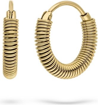 Liebeskind BERLIN Twist Creole - Creole aus Edelstahl - IP Gold - 1,7 cm - Scharnierverschluss - wasserfest & hautfreundlich