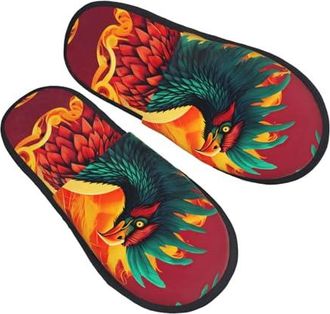 Generic L&eacute;g&egrave;re Pantoufles Impression Phoenix Chausson Maison Respirant Chaussons en Feutre pour Maison Hiver Ext&eacute;rieur M