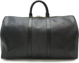 Louis Vuitton unisex, Pre-owned, Noir, Taille: ONE Size Sac Week-End en Cuir Pre-owned