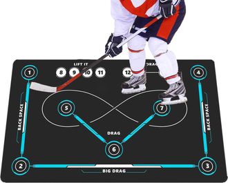 Generico Hockey-Trainingsmatte, tragbar, gro&szlig;, rutschfest und pr&auml;zise, Stickhandling-Pad f&uuml;r Training, f&uuml;r Fu&szlig;ballliebhaber aller Altersgruppen und