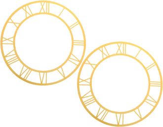 Cabilock 2st&uuml;cke Runde Spiegeluhr Aufkleber F&uuml;r Heimdekoration Acryl-zifferblatt Mit R&ouml;mischen Ziffern Ersatz-zifferblatt F&uuml;r Runde Uhren Zum Selbermachen