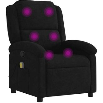 vidaXL Fauteuil de massage inclinable noir velours Vidaxl