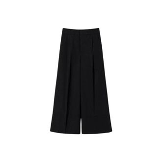 Twinset Popeline-Hose mit geradem Schnitt - - Trousers - Damen - Schwarzk - M