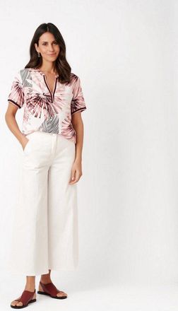 Toni Klassische Bluse Alina mit tropischem Print