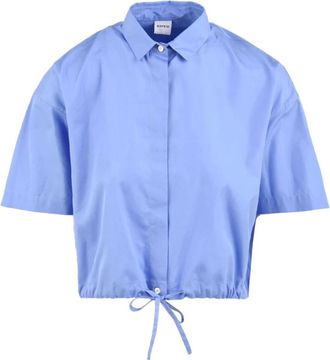 Aspesi Femme, Blouses et Chemises, Bleu, Taille: 38 FR Cotton Poplin Shirt