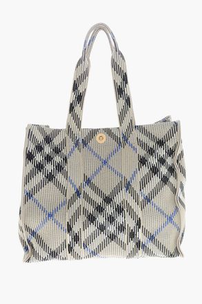 Burberry Maxi Checked Fabric Tote Bag Burberry