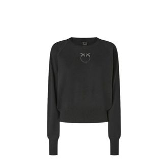 Pinko Lanzarote Rundhals-Pullover - - Knitwear - Damen - Schwarzk - XS