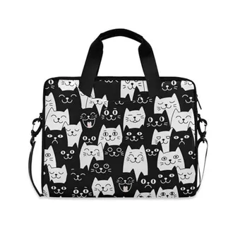 Alaza Sac pour ordinateur portable de 40,6 &agrave; 15,6 pouces avec visages danimaux color&eacute;s pour ordinateur portable de 40,6 &agrave; 15,6 pouces, sacoche pour ordinate