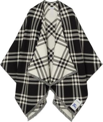 Burberry Check Wool Silk Cashmere Cape