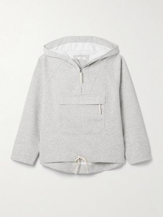 Co Sweat À Capuche En Jersey De Coton Et De Tencel Mélangés - Gris