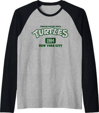 Teenage Mutant Ninja Turtles TMNT Turtle Power New York Varsity Zeichentrick-Klassiker mit 80er-Logo Raglan