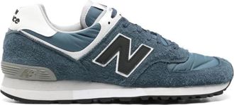 New Balance Low-Top Sneaker - Textured Calf Leather 576 Sneakers - Gr. 9_5 - in Grün - für Damen