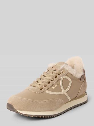 Blauer Sneaker aus Leder-Mix Modell LORAIN