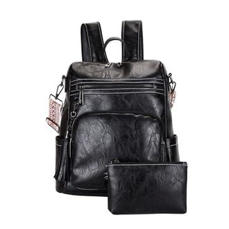 Generic Sac &agrave; bandouli&egrave;re en cuir pour femmes design polyvalent 2 pi&egrave;ces incluant un sac &agrave; dos et une pochette &eacute;l&eacute;gante pour un usage quotidien ou occasionnel