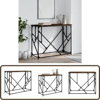 vidaXL Konsolentisch R&auml;uchereiche 100x40x80 cm Holzwerkstoff - Konsolentisch - Flurtisch - Wohnzimmerstil - Industriel Stil - Holzm&ouml;bel