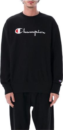 Champion Homme, Sweatshirts et sweats &agrave; capuche, Noir, Taille: L Reverse Weave Crewneck