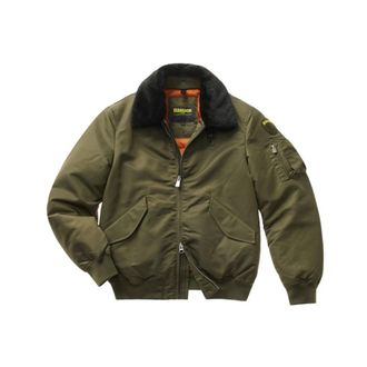Blauer Gr&uuml;ne Nylon Bomberjacke - - Jackets - Herren - Gr&uuml;n - XL
