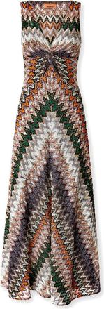 Missoni Femme, Robes, Multicolore, Taille: 40 FR Robe Longue Sans Manches