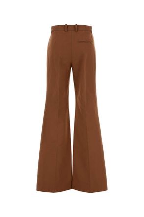 Chlo&eacute; Cotton Trousers - Brown
