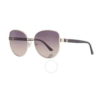 Guess Femme, Accessoires, Jaune, Taille: ONE Size Verre D&eacute;grad&eacute; Violet Lunettes de Soleil en M&eacute;tal Femme
