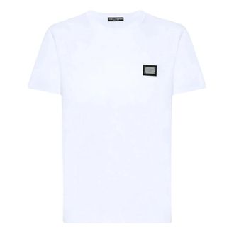 Dolce & Gabbana Baumwoll-T-Shirt - - Tops - Herren - Wei&szlig; - M