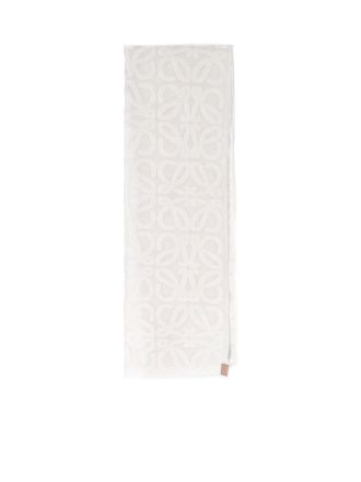 Loewe Scarf In Wool And Silk Blend