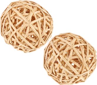 Artibetter Rattan Kugeln 5 St&uuml;cke Geflochtene Dekokugeln f&uuml;r Garten Party Dekoration und Kunsthandwerk Wohnraum