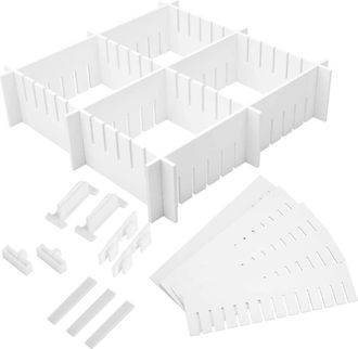 Cabilock 34 Stk Schubladenteiler Aus Kunststoff Schubladenteiler Tief Socken Organizer Ordnungssystem Schublade Abtrenner Box Schubfachteiler Gitter Schubladen